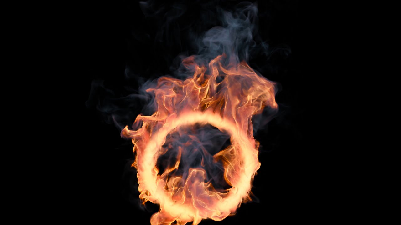 🔥4K Burning Fire Ring - Abstract Flame Background Video Seamless Loop ...