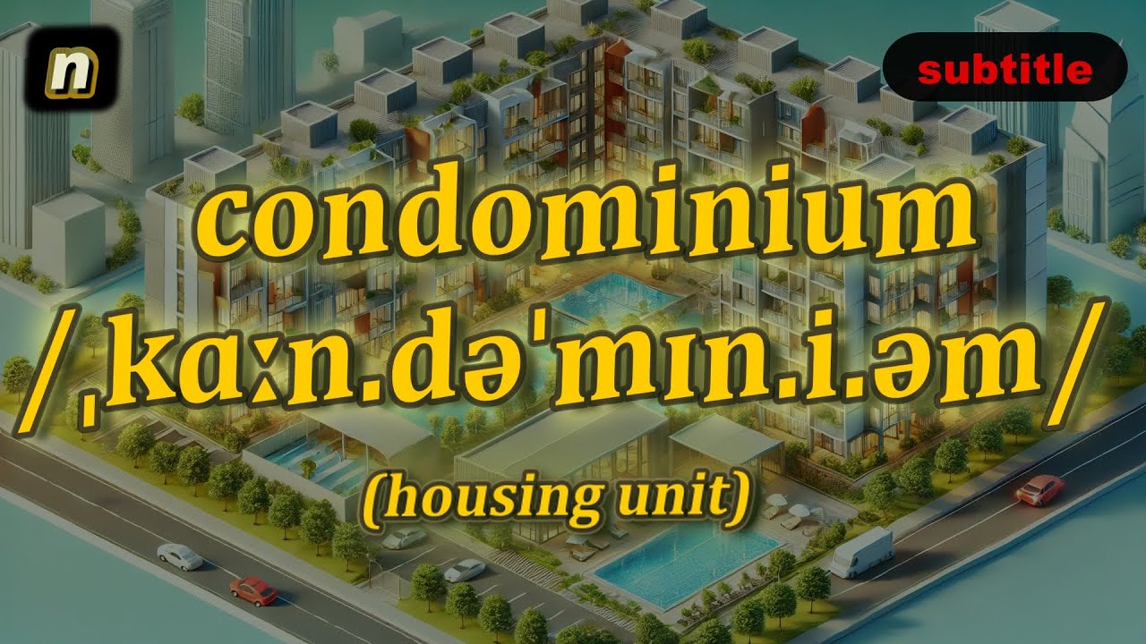 [n] Condominium meaning (housing unit) with 5 examples - YouTube
