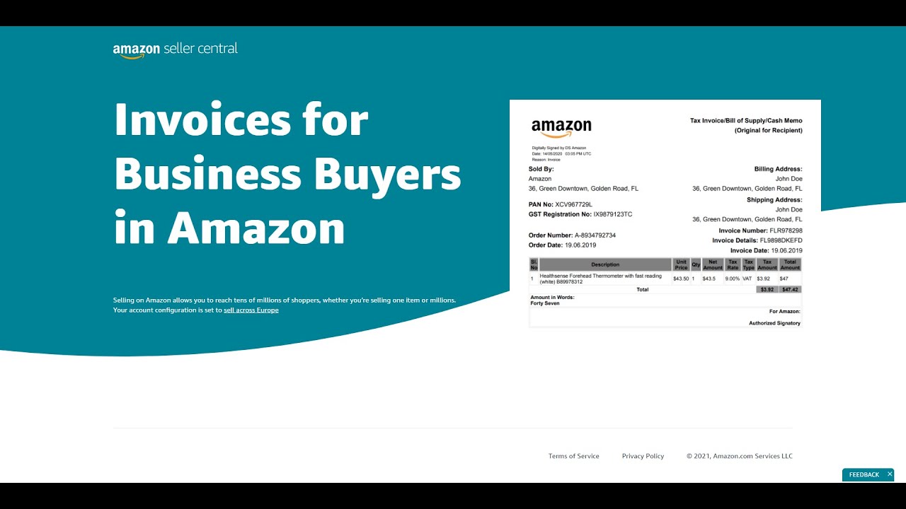 How To Create And Upload Invoices For Business Buyers In Amazon YouTube How To Create And Upload Invoices For Business Buyers In Amazon YouTube