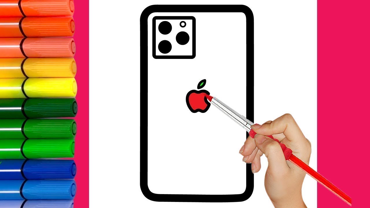How to draw phone for kids - YouTube