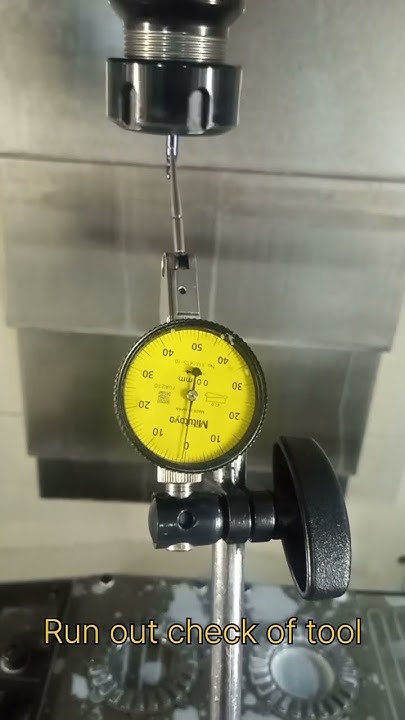 Run out check of tool using puppy dial. #VMC machine#CNC machine. - YouTube
