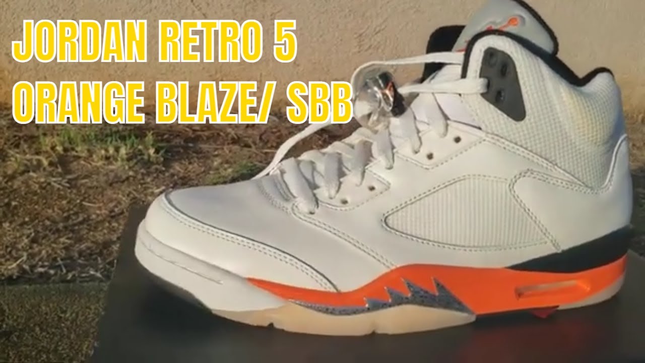 AIR JORDAN 5 RETRO ORANGE BLAZE REVIEW - YouTube