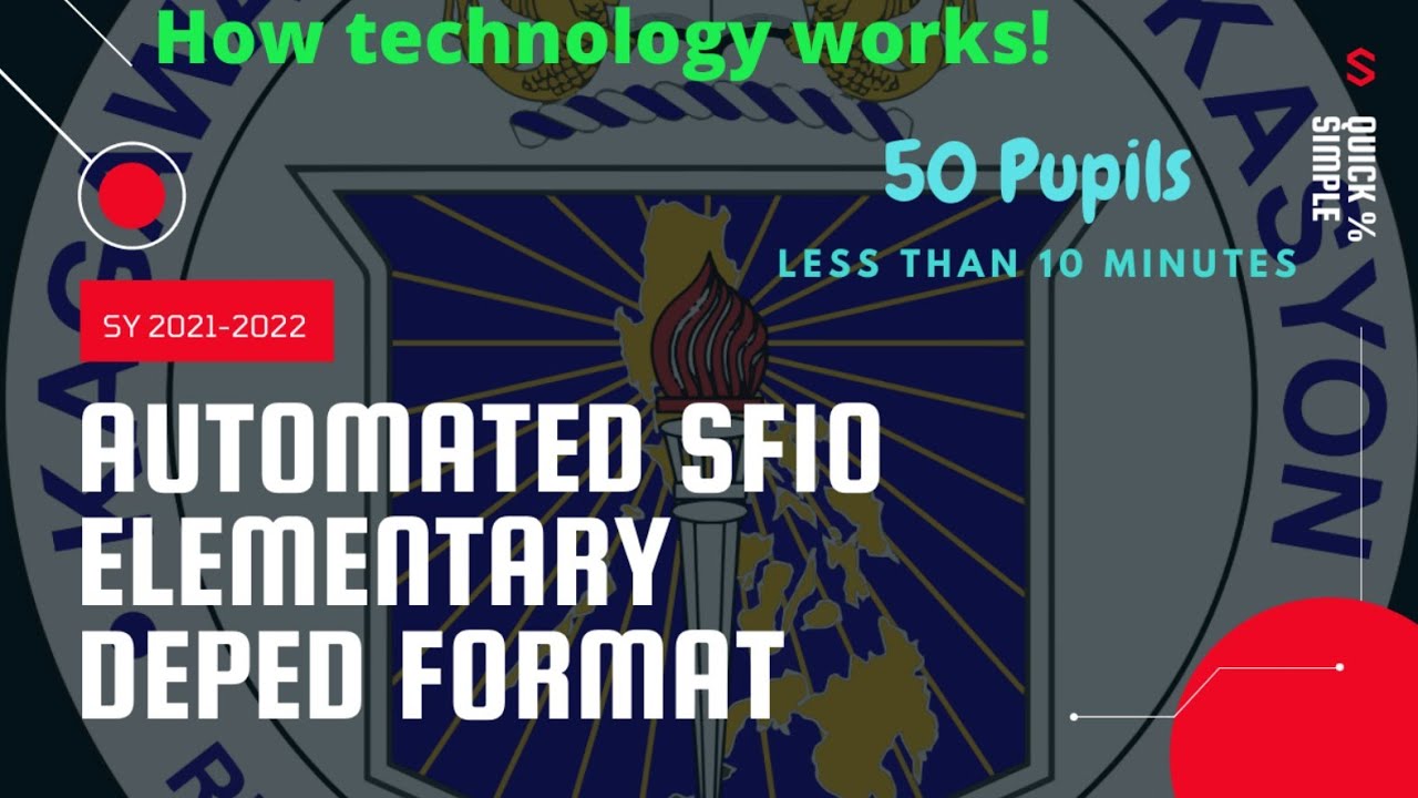 AUTOMATED SF10 FOR ELEMENTARY SY 2021-2022 (Updated) - YouTube
