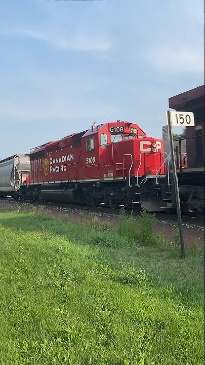 CP 5108 trailing on CP train - YouTube