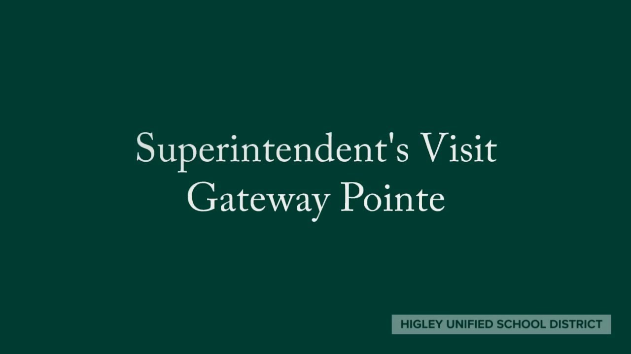Superintendent's Visit Gateway Pointe Elementary - YouTube