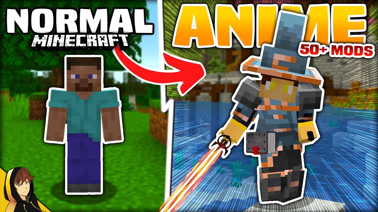 Turning MINECRAFT into an ANIME / RPG with CRAZY MODS?!? [+Download ...