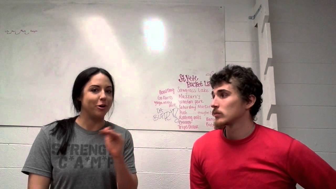 Julie Booher Sprint With Elliott Hulse To Strength Camp - YouTube