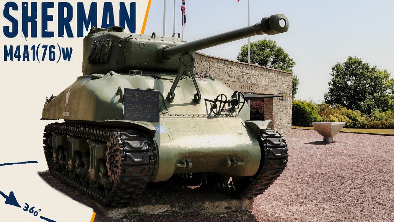 M4A1(76) Sherman - Walkaround - Memorial de Montormel. - YouTube