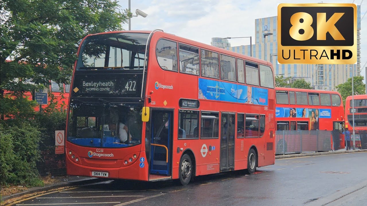 London Buses at North Greenwich (8K) - YouTube