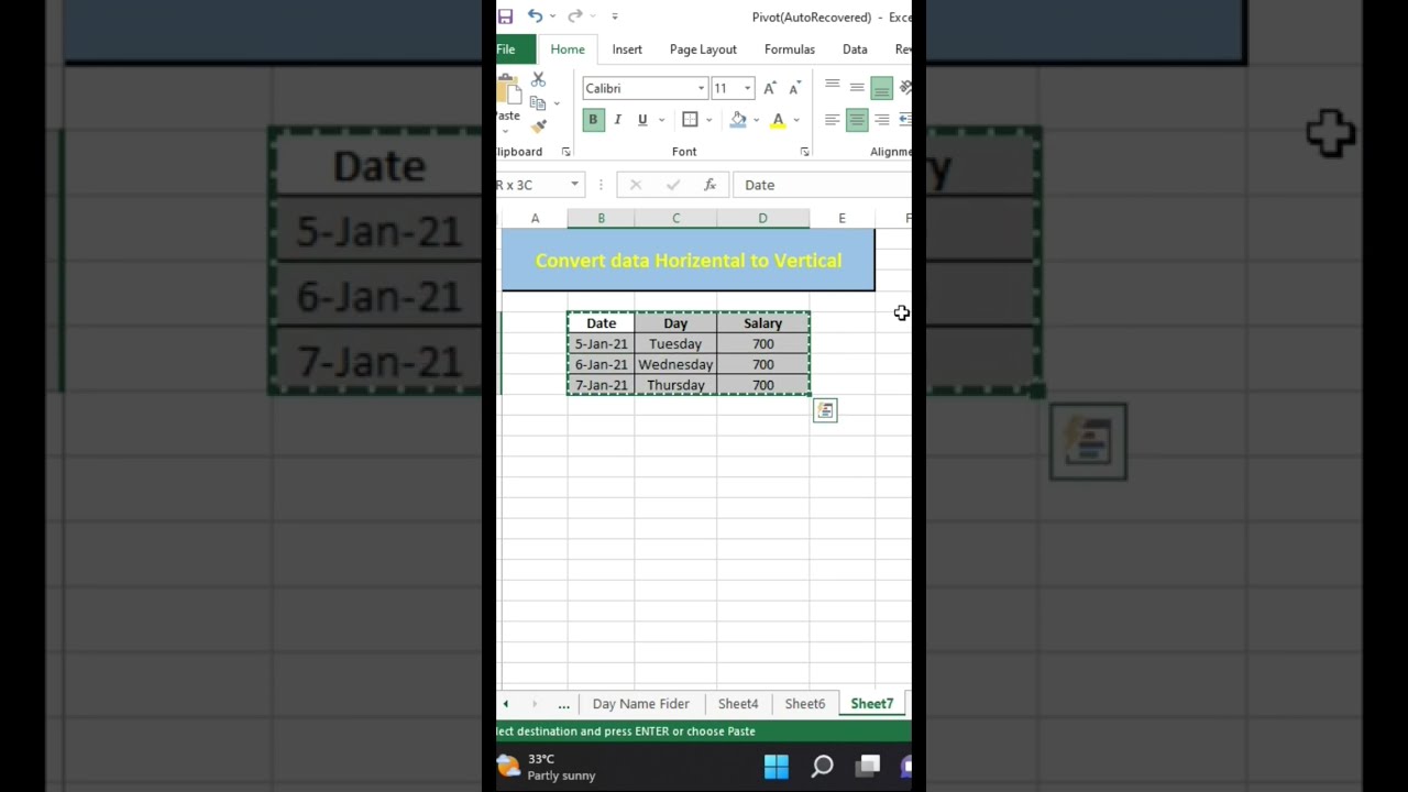 How To Convert Horizontal To Vertical In Excel viral exceltips How To Convert Horizontal To Vertical In Excel viral exceltips