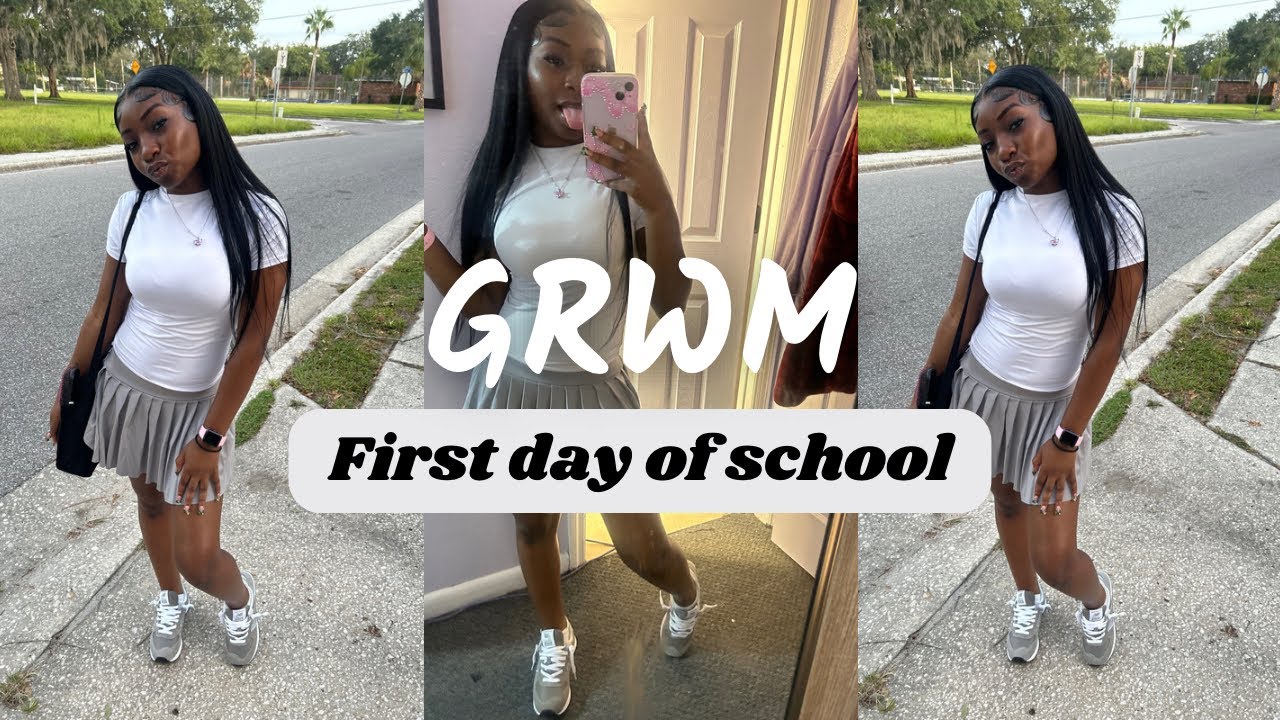 GRWM + Vlog: First day of school *Senior year* - YouTube