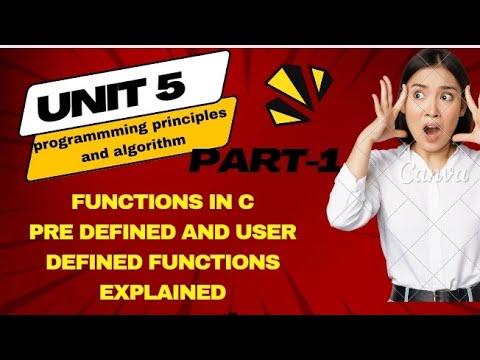 functions in c | bca sem 1 | part -1 | easy explanation | - YouTube