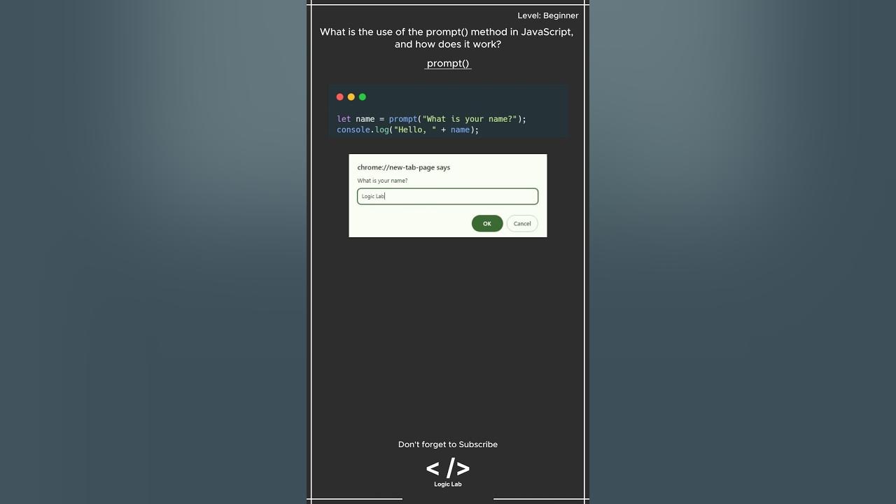 Javascript Interview Question Prompt Javascript Javascriptinterview Js Youtube