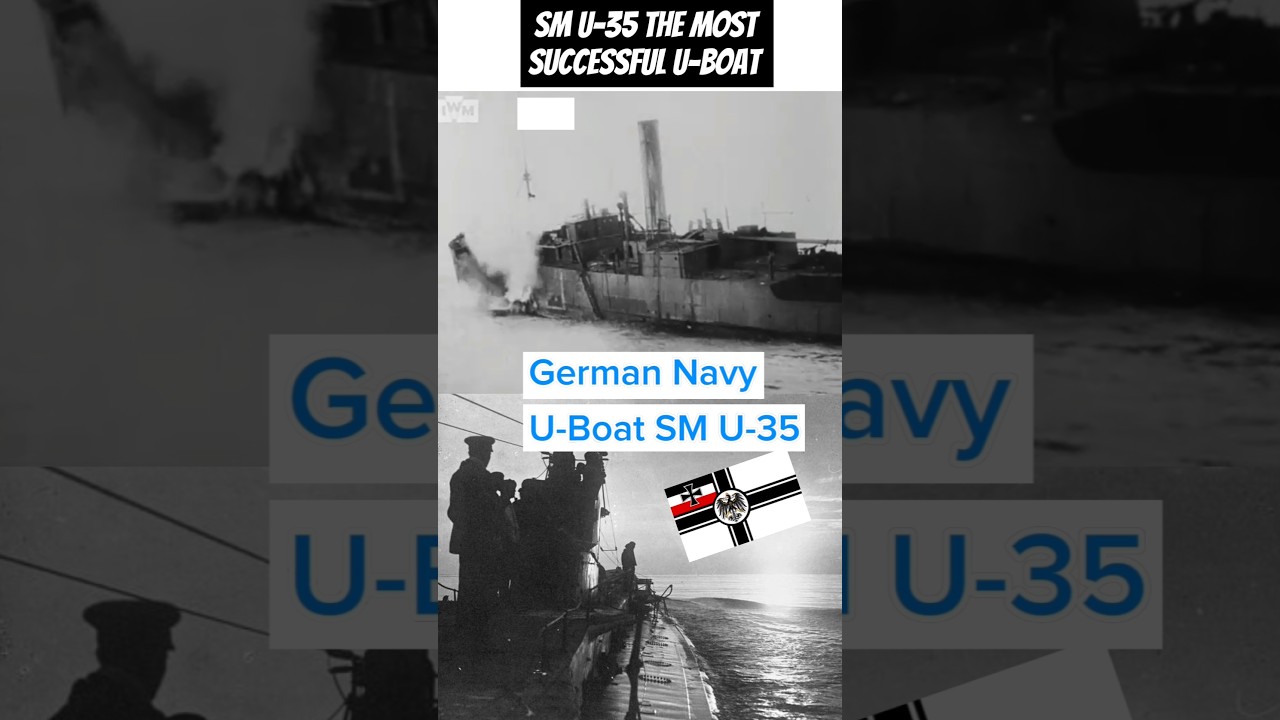This newsreel footage, IWM 560, shows German Naval U-Boat SM U-35 the most successful sub of # ...