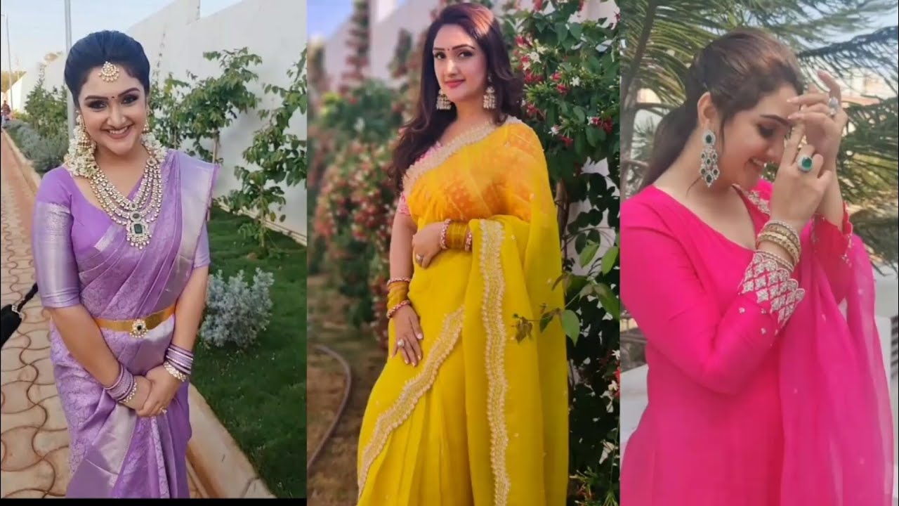 Sridevi Vijay Kumar beautiful video collection//sridevi saree ...