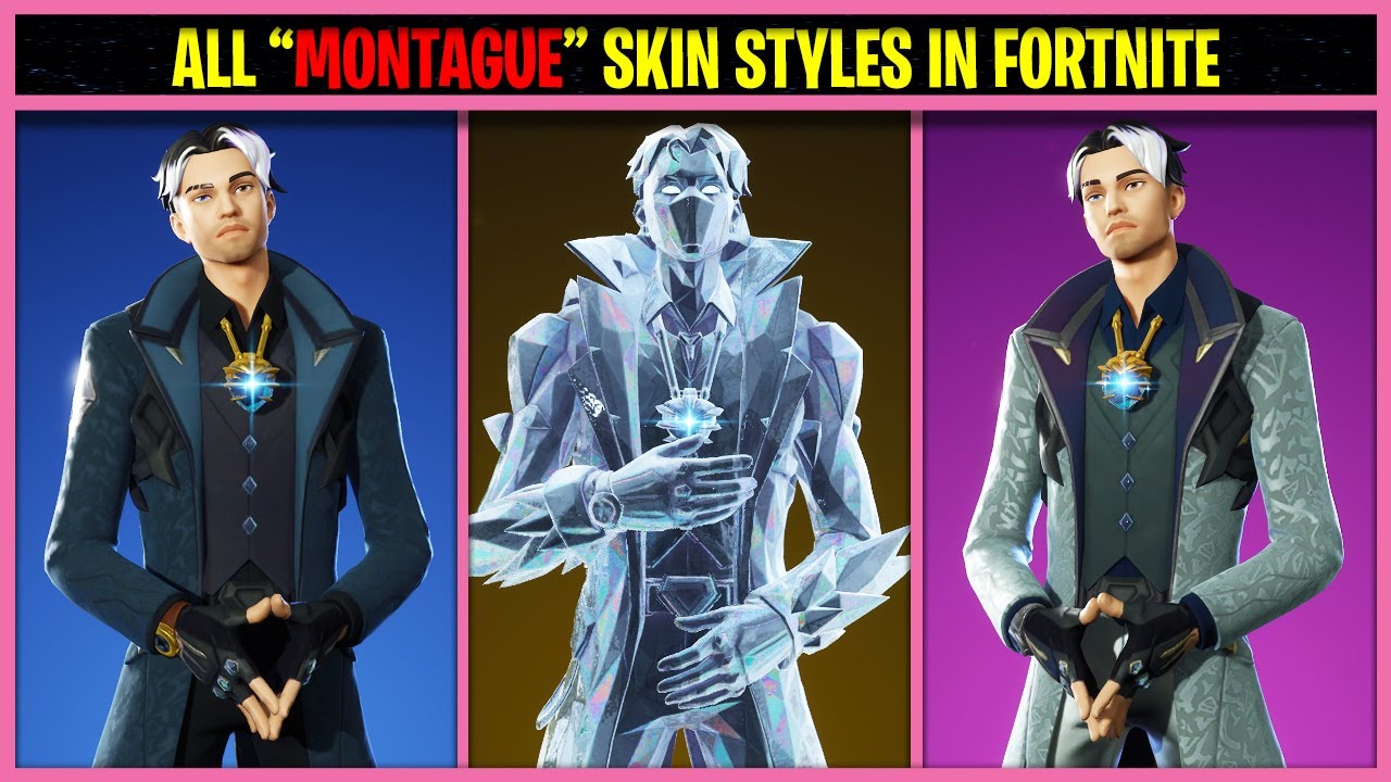 ALL MONTAGUE SKIN STYLES IN FORTNITE CHAPTER 5 SEASON 1 YouTube