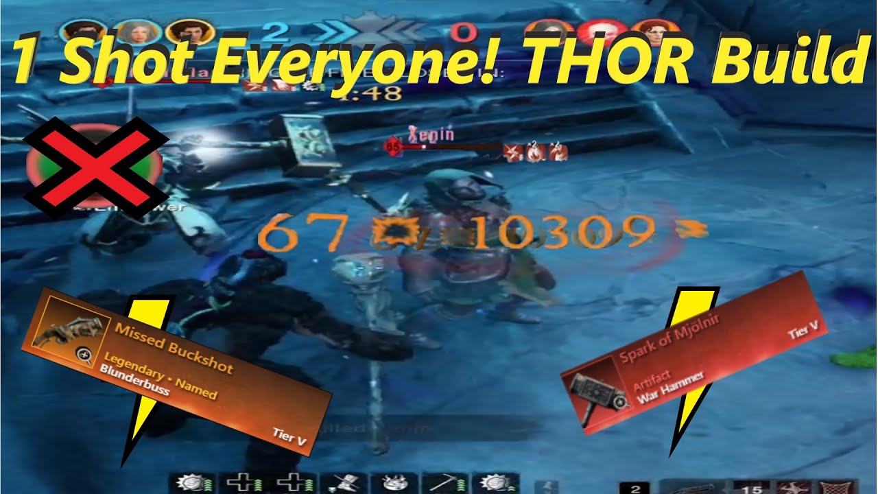 The Best Mjolnir Build! Thor Build 1 Shot - New World Aeternum - YouTube