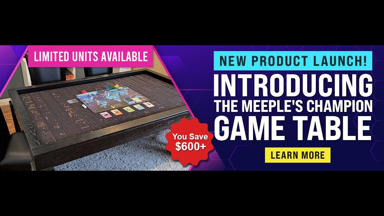 Introducing The Meeple's Champion- Solid Wood Board Game Table With ...