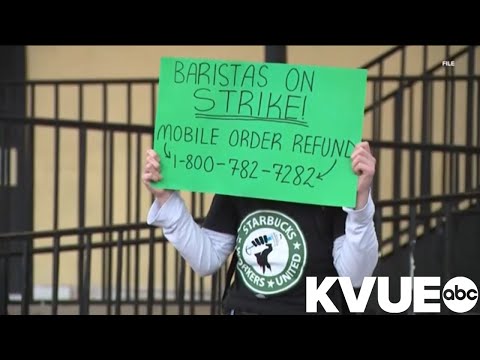 Over 1,000 Starbucks baristas protest against new dress code - YouTube