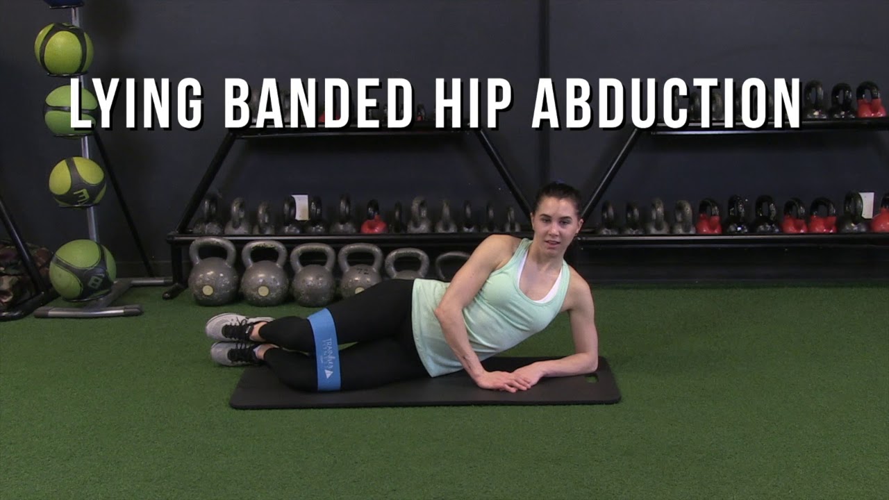 Lying Banded Hip Abduction - TrainHer Fitness - YouTube