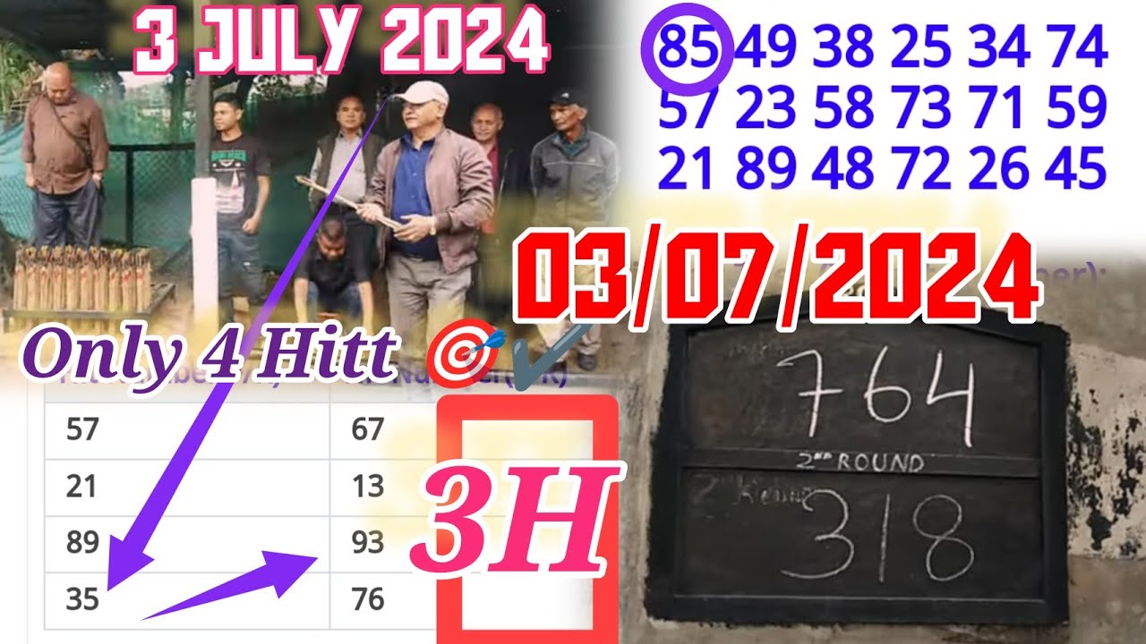 3 July 2024 Teer Target Today 03_07_2024 @Shillong teer Common number ...