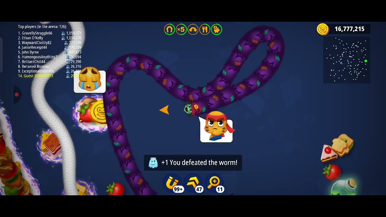 Worms Zoneio Witch Slither Snake || Worms Zone Giant Witch Slither Face ...