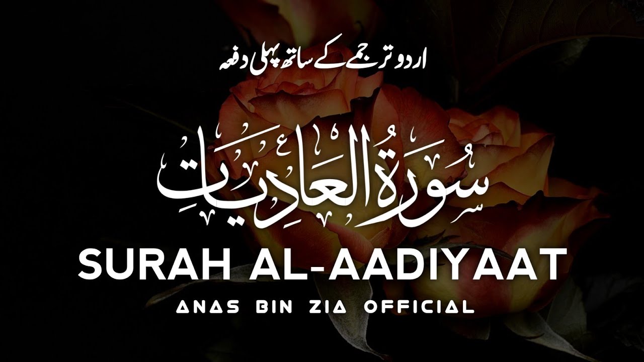 Surah Al Aadiyaat Anas Bin Zia سورۃ العادیات انس بن ضیاء With