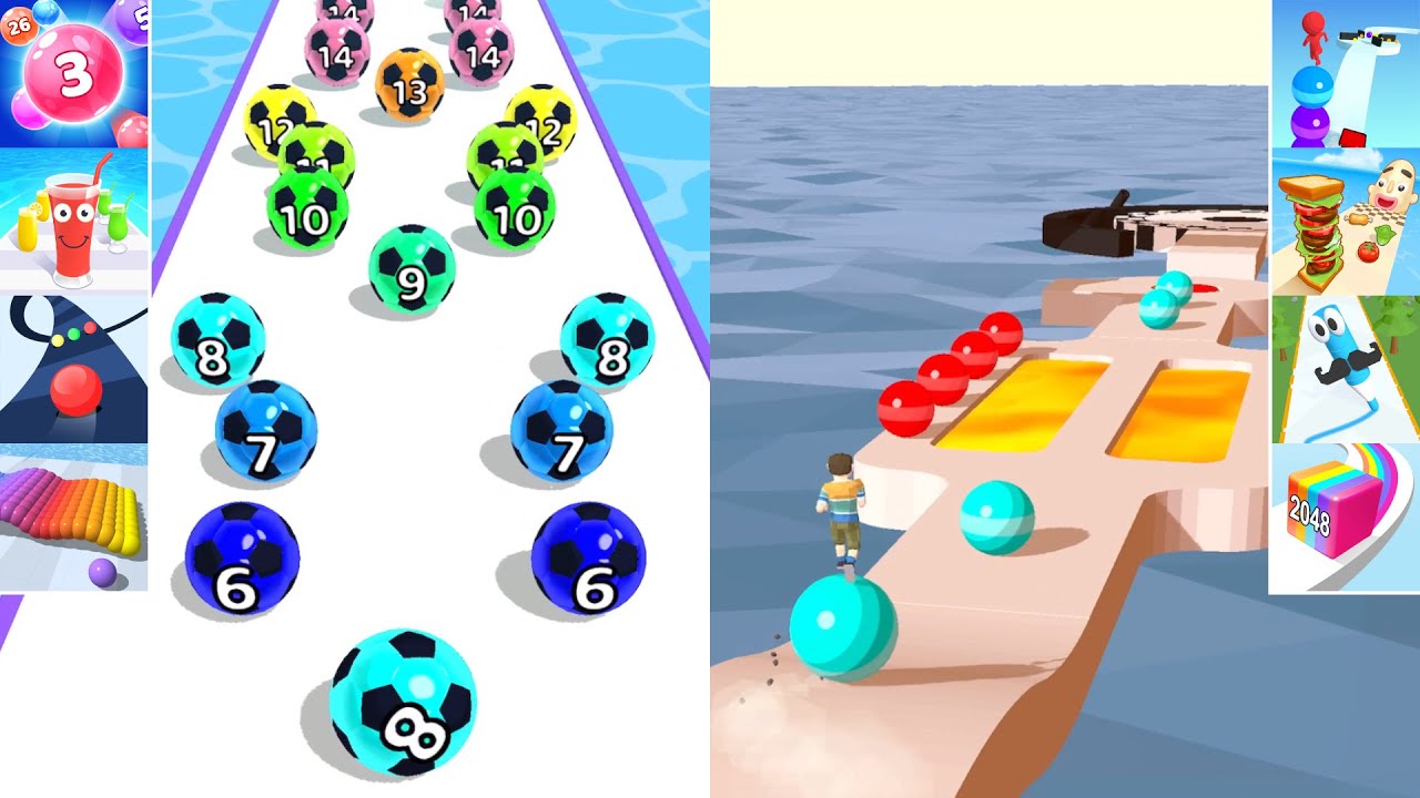 Marble Run 3D, Stack Rider Satisfying Mobile Games All Levels Gameplay ...