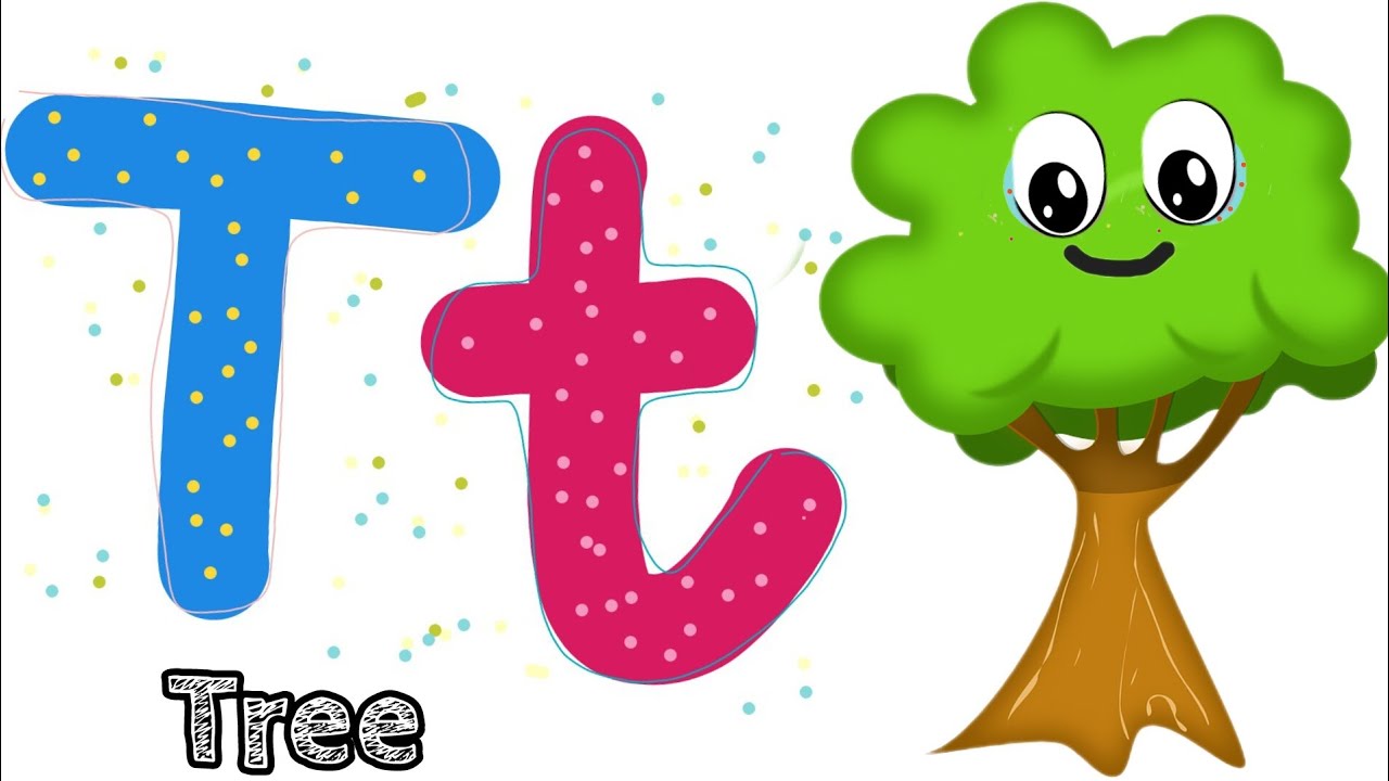 T for tree | Tree drawing | letter T writing practice - YouTube
