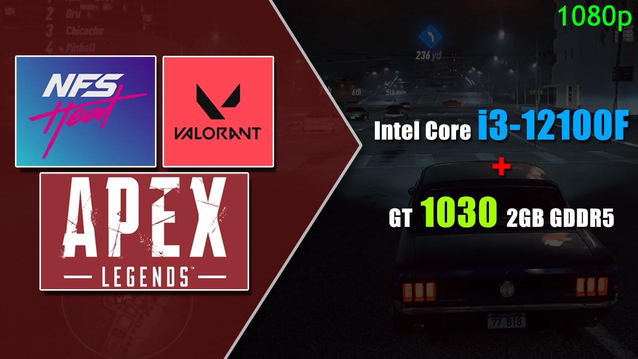 Test in 3 Games i3 12100F + GT 1030 2GB DDR5 | 1080p - YouTube