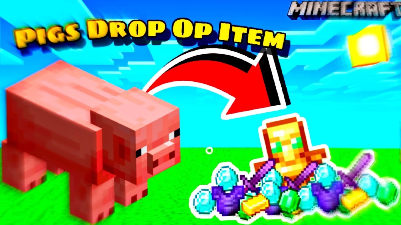 Minecraft, But Pigs Drop Op Items... || @6_plays || Pojav launcher ...
