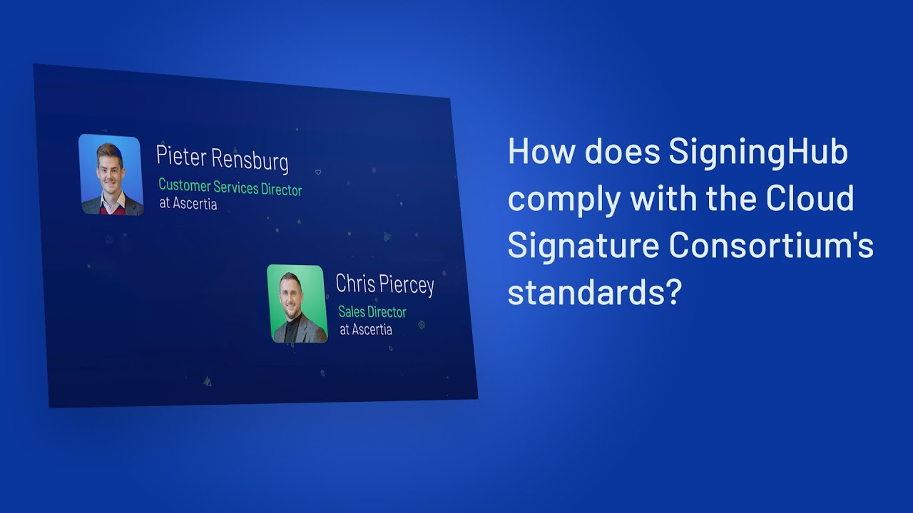 How does SigningHub comply with the Cloud Signature Consortium's ...