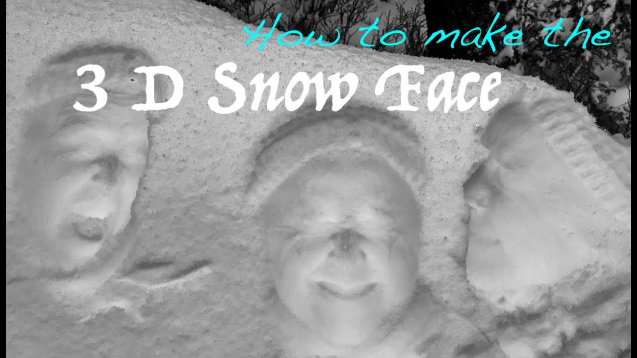 3 D SNOW FACE | How to make a snow print of your face | Optical ...
