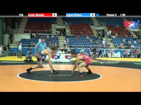 Fargo 2012 126 Round 4: Jacob Donato (California) vs. Logan Massa ...