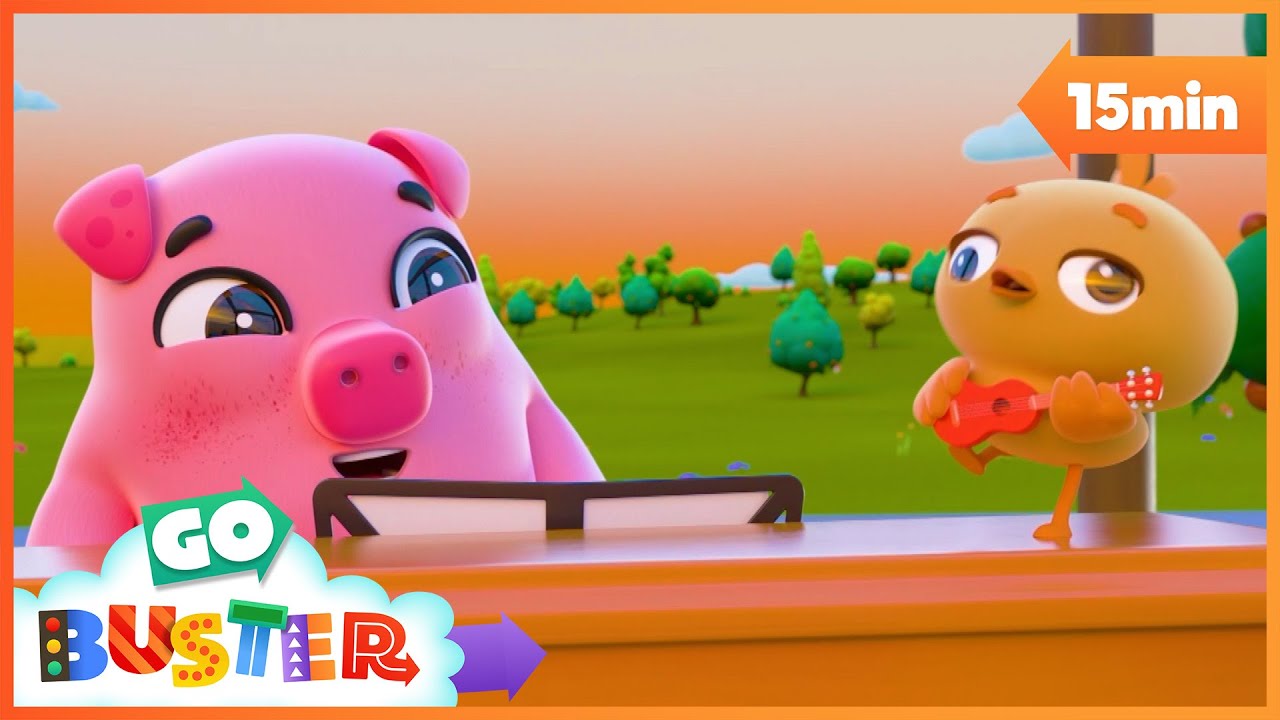 Old MacDonald’s Farm Band Song - Learn Animals | Go Buster's Adventures ...