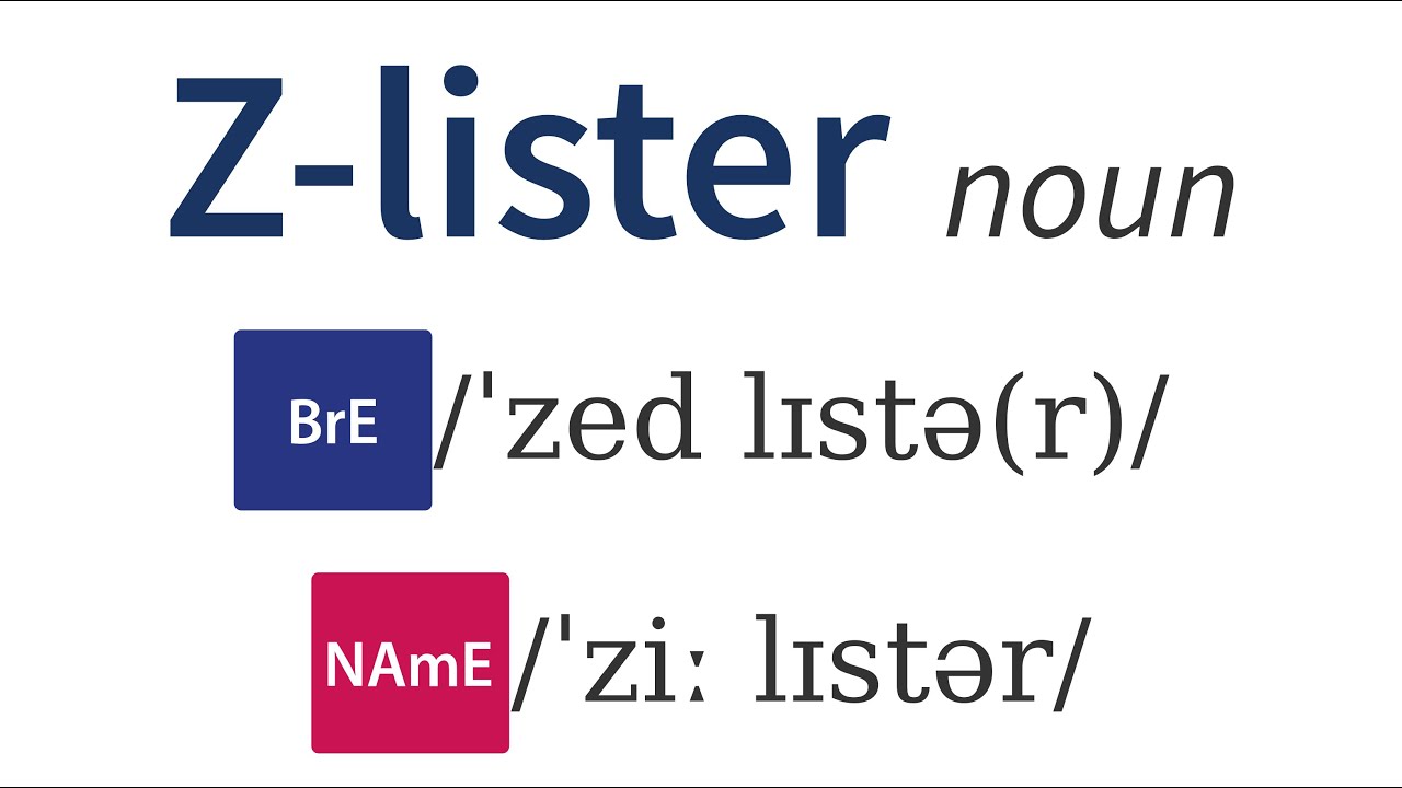 Z-lister - Noun - Unsuccessful people/things - Difficulty and failure ...