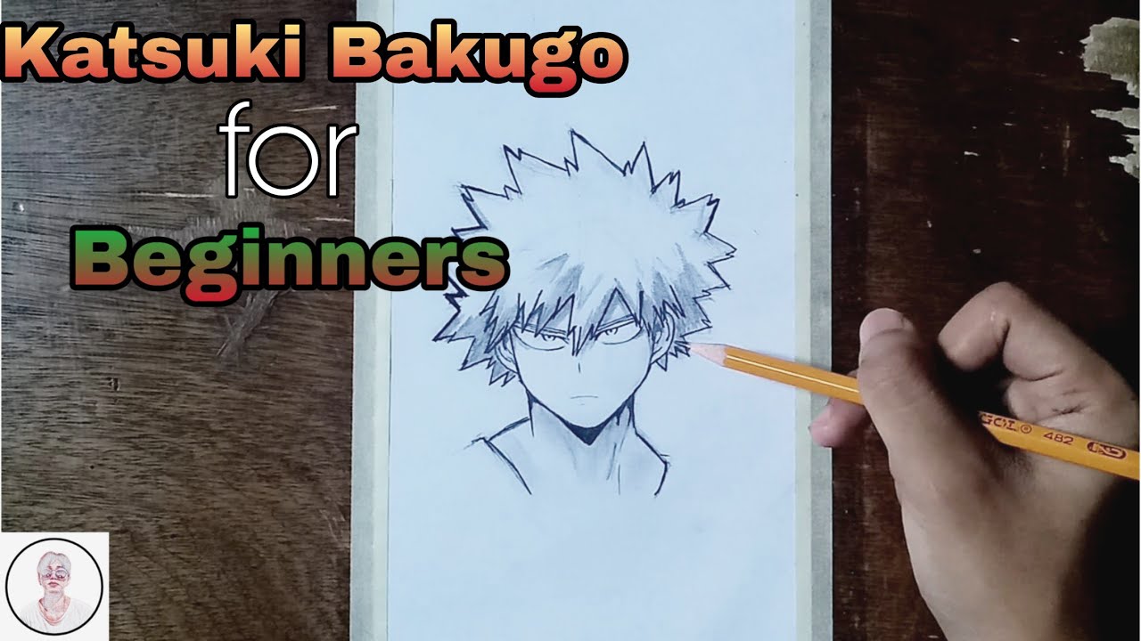 How To Draw Bakugo Katsuki Easy Sketch For Beginners Simply Sketch Youtube