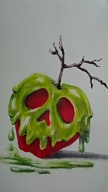 Poison Apple pt1 #drawing #disney #movie #clips #apple #illustration # ...