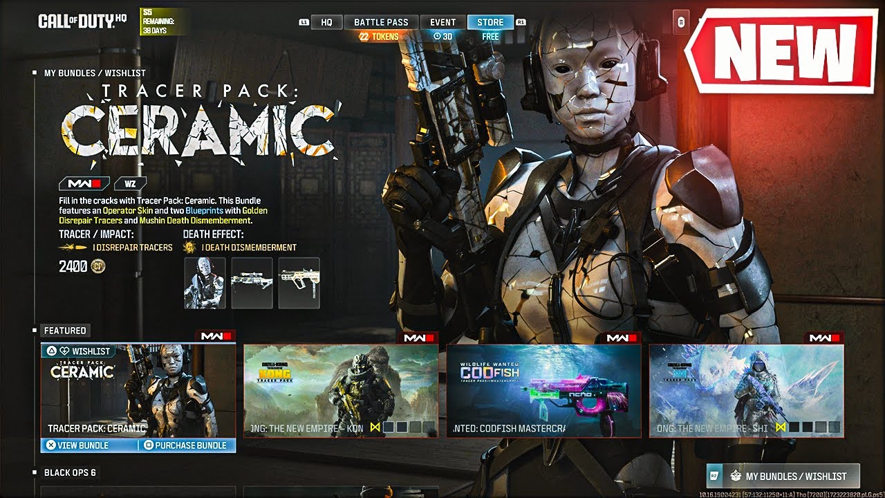 "TRACER PACK: CERAMIC" BUNDLE RELEASED IN MODERN WARFARE 3 SEASON 5! 10 ...