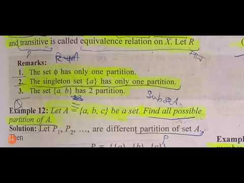 Equivalence relation with Theorem & example| partition of set with example Bsc mathe MSc mathe # ...