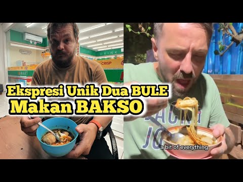 Ekspresi Unik Dua Bule Makan Bakso #bule #bakso #kuliner