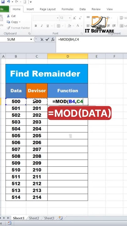 Use to MOD Function in Excel 🔥 | Excel for Fresher | #exceltricks #exceltips #excel @ITSoftwares ...
