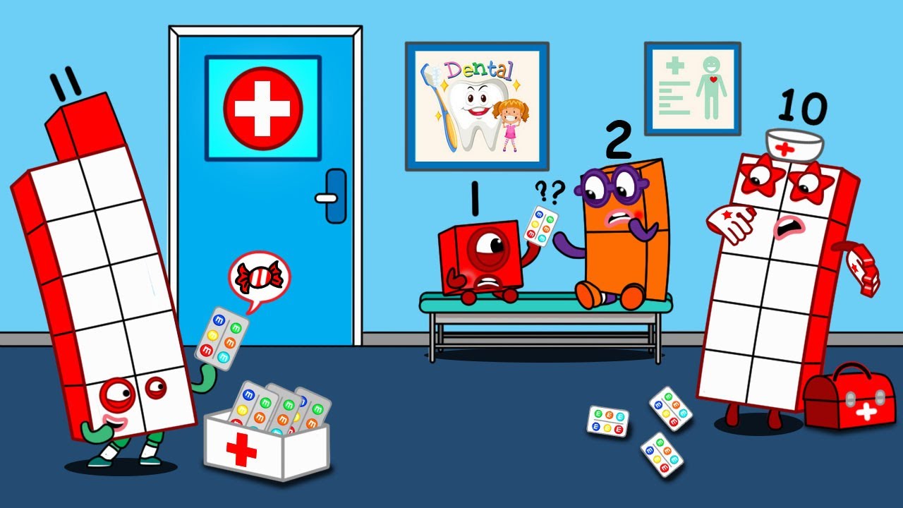 Numberblocks 11 Sneaking Candy into Hospital by blister packs ...
