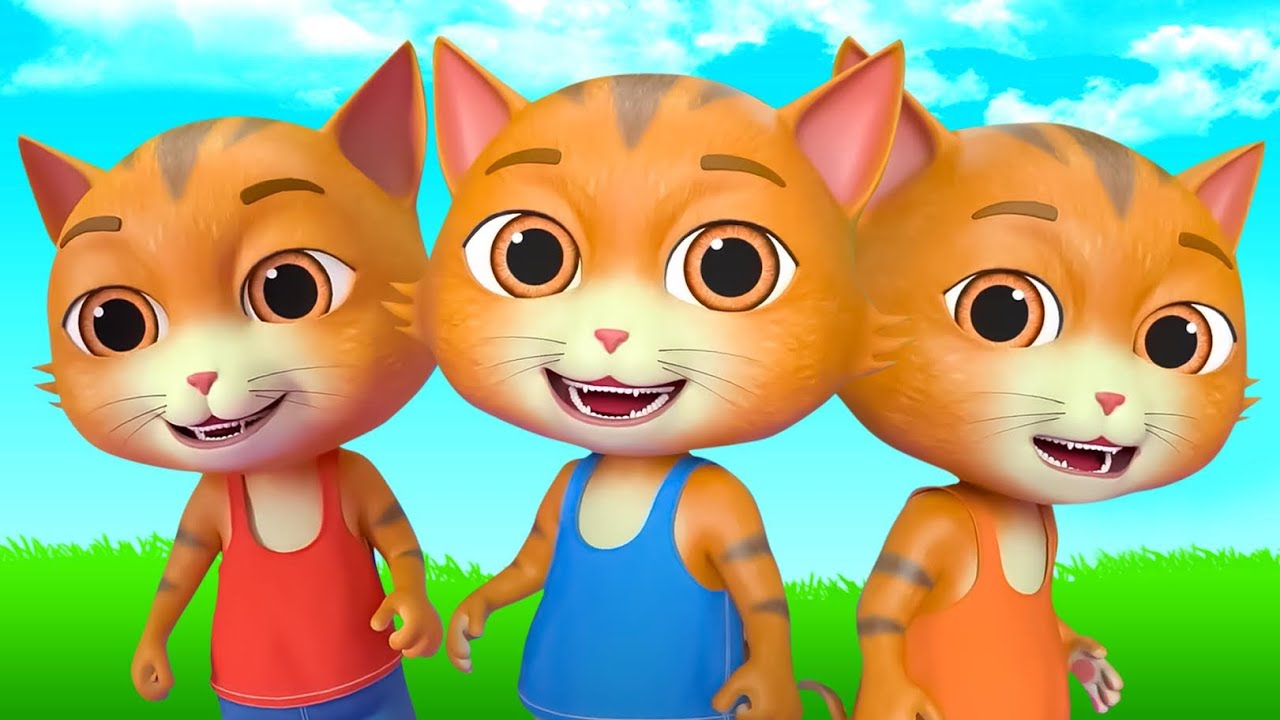 Five Little Kittens, Animals Songs and Nursery Rhymes for Kids - YouTube