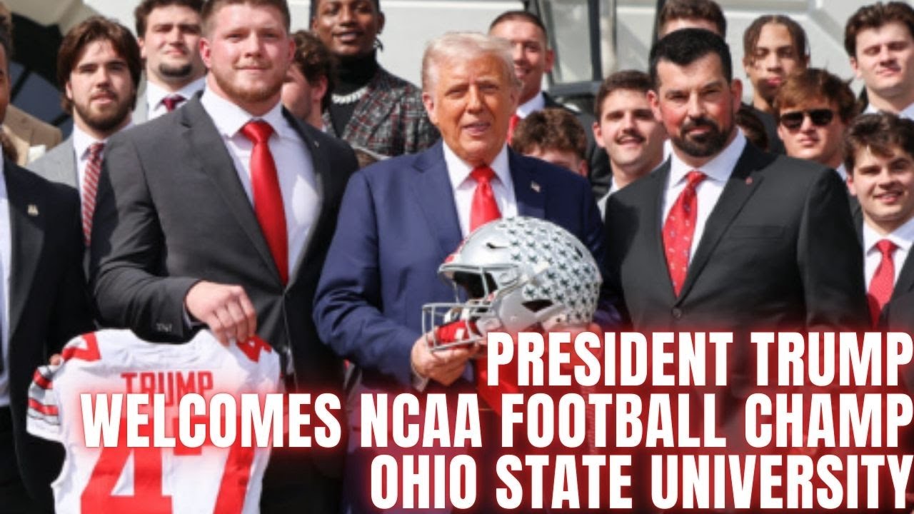 Watch President Trump welcomes NCAA Football Champion Ohio State ...