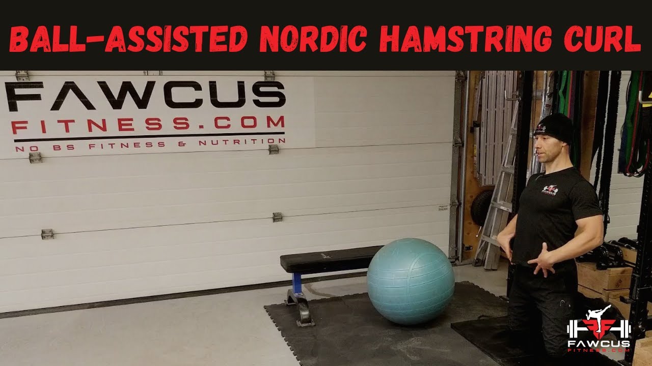 Ball-assisted Nordic hamstring curl (tutorial) - YouTube