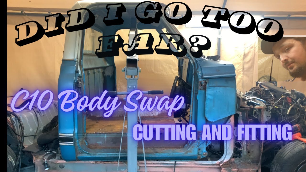C10 to Crown Vic Body Swap Ep.11 - Floors Cut and starting to mount cab ...