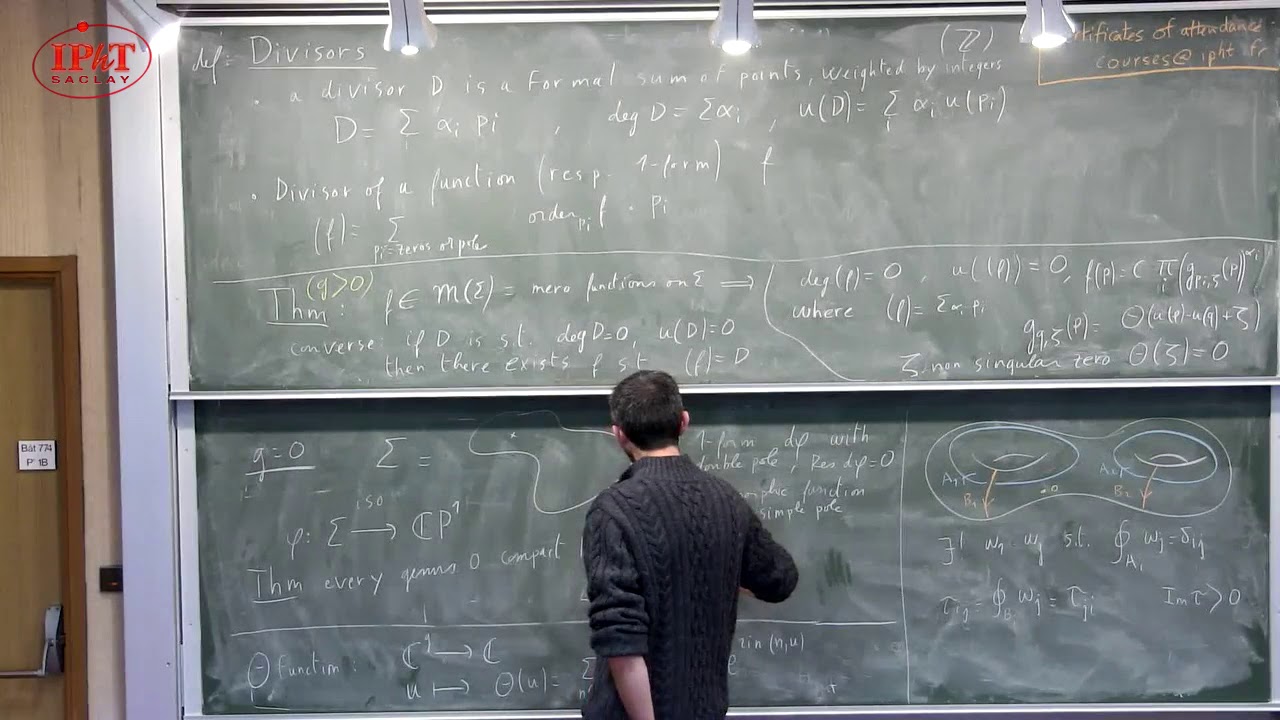 [4/5] Bertrand Eynard (2018) Riemann surfaces - YouTube