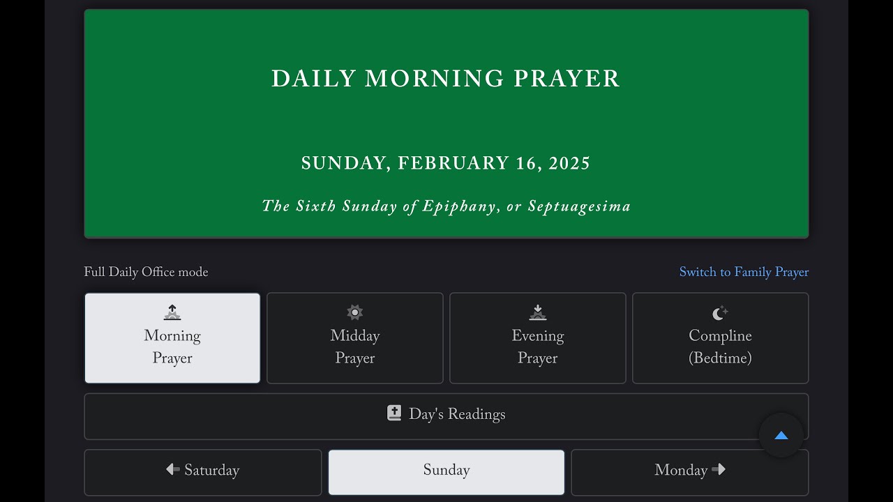 Morning Prayer & Litany Sunday 17 February 2025 BCP 2019 Psalms: 79-81 ...