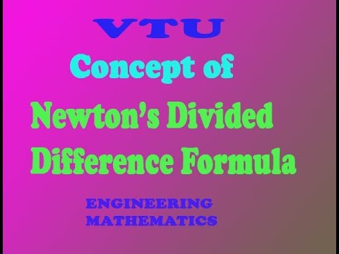 Concept of Newton's divided difference formula - YouTube